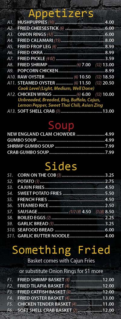 Menu | Royal Buffet